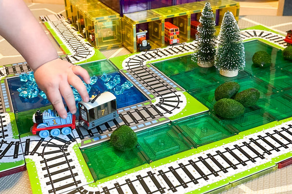 Magnetic Tile Toppers – Train Pack | Learn & Grow - That's Cute!