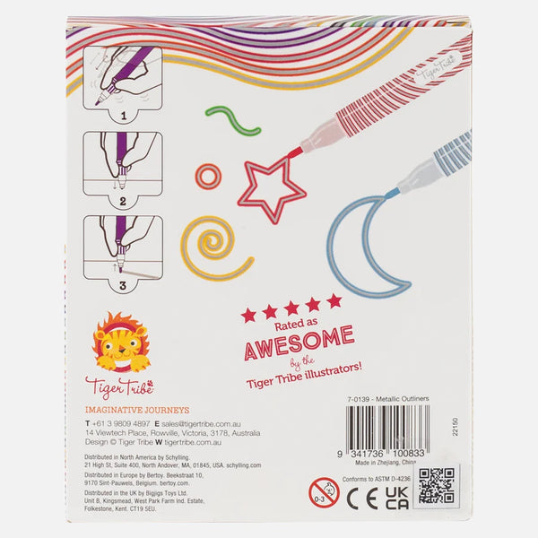 Metallic Outliners – Dual - Colour Art Markers - That's Cute!
