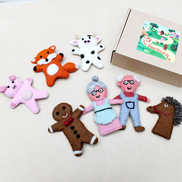 Gingerbread Finger Puppet Set – Felt - That's Cute!
